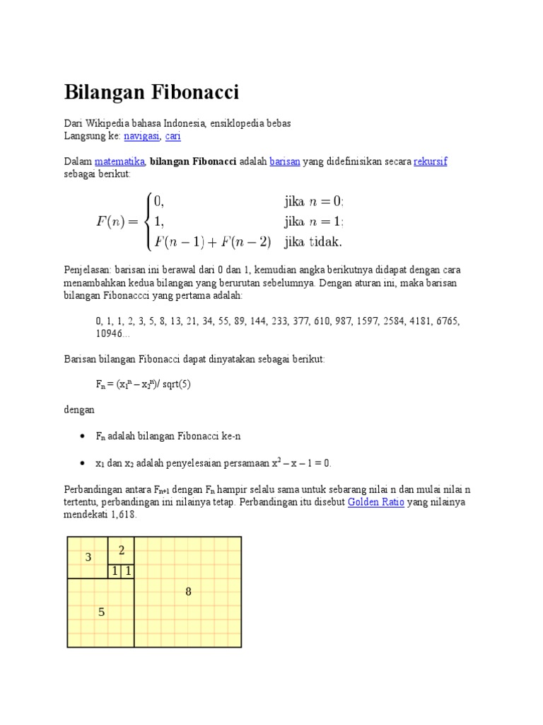 Bilangan Fibonacci | PDF