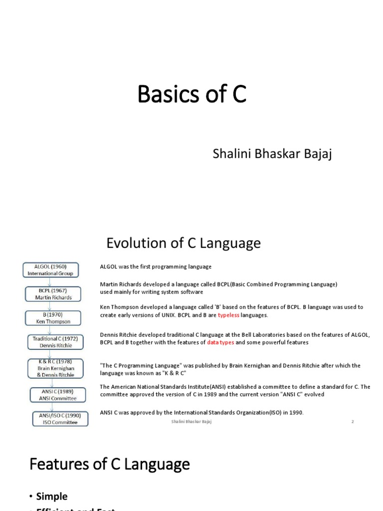 Basics of C | PDF | C (Programming Language) | Integrated Development ...