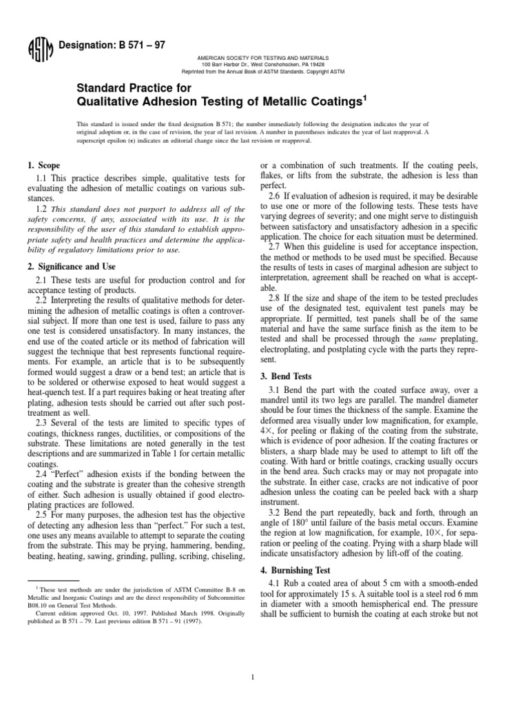 Astm B571-97 PDF | PDF