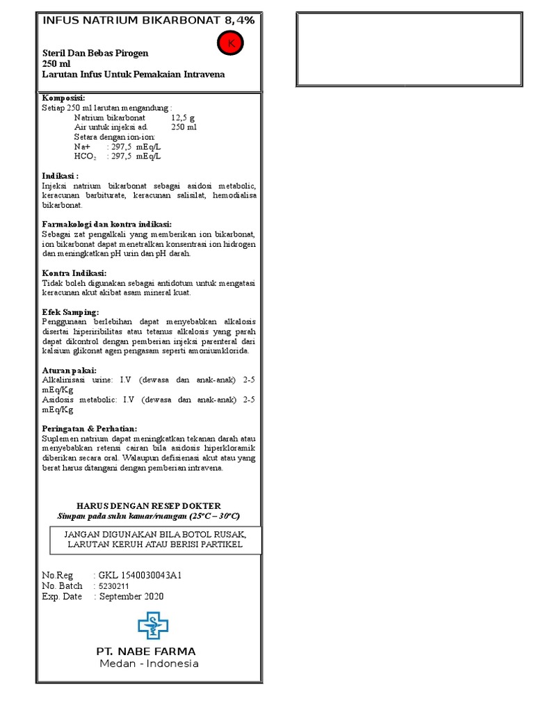 Brosur Infus Nacl Shefi | PDF