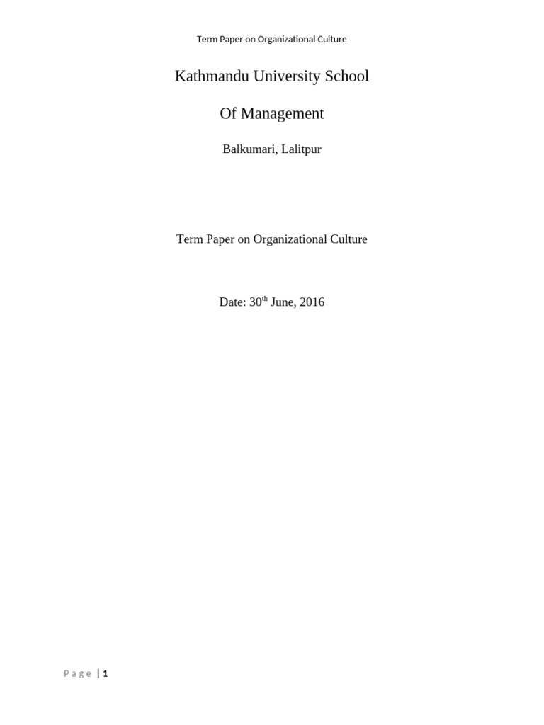 Organizational Culture | PDF | Organizational Culture | Goal