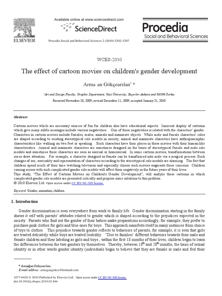 The Effect of Cartoon Movies On Children's Gender Development | PDF ...