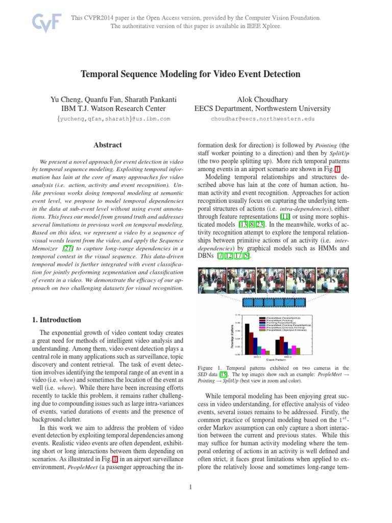 Cheng Temporal Sequence Modeling 2014 CVPR Paper PDF | PDF ...