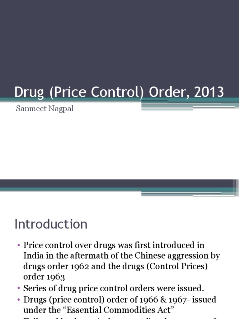 Drug Price Control Order 2013 Overview | PDF | Pharmaceutical Drug | Retail