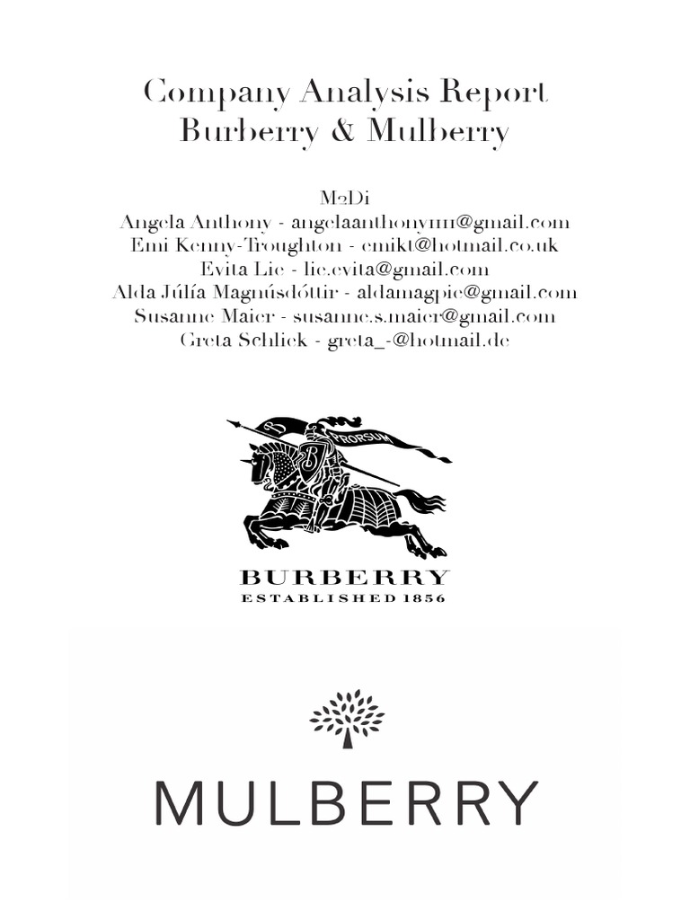Burberry Company Analysis Report | PDF | Luxury Goods | Brand