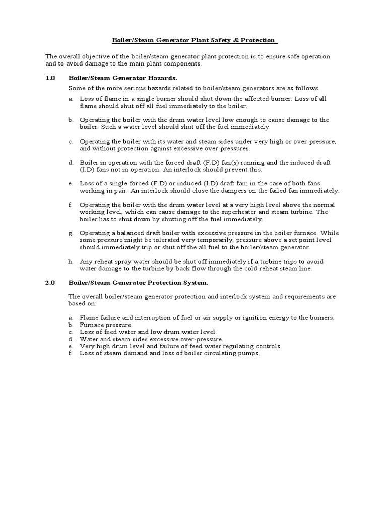 Boiler Safety & Protection Guide | PDF | Boiler | Furnace