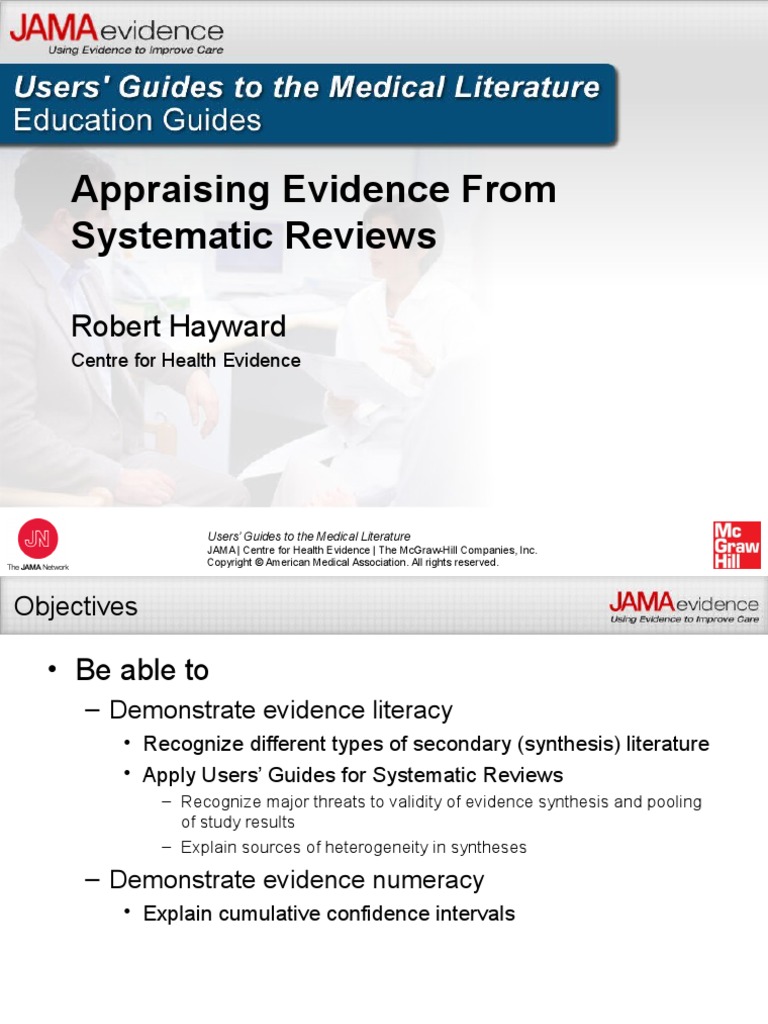 JAMA Evidence UG EG SystematicReviews FINAL | PDF | Systematic Review ...