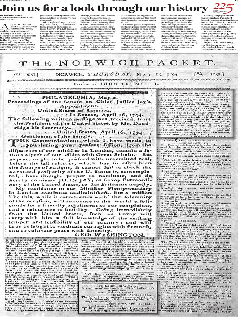 The Bulletin's 225th Anniversary: Front Pages Through The Years Pt. 1 ...