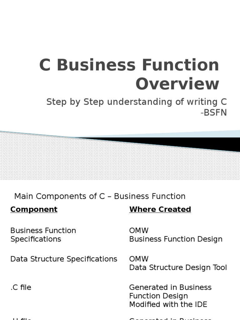 C Business Function Overview | Download Free PDF | C (Programming Language) | Pointer (Computer ...