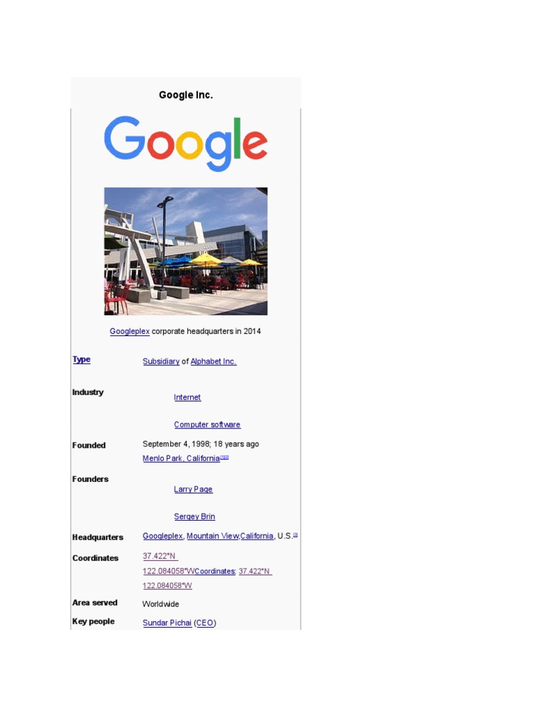 Google: Internet Giant Overview | PDF | Computers | Technology ...
