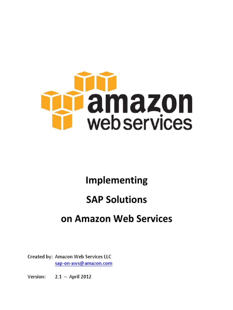 Sap On Aws Implementation Guide v2.11 | PDF | Computer Networking | System Software