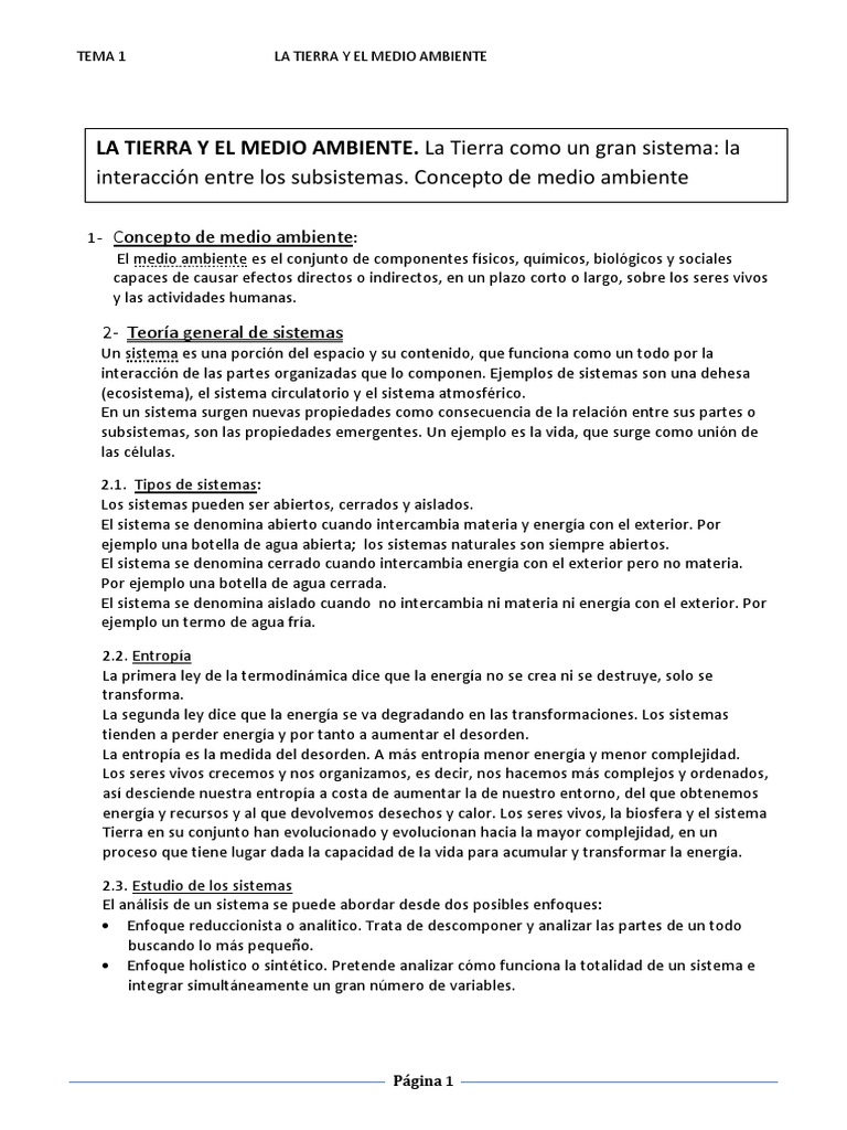 La Tierra Como Sistema. Interaccion Entre Las Grandes Capas Terrestres ...