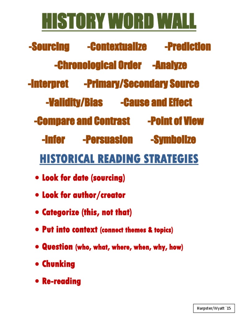 History Word Wall | PDF