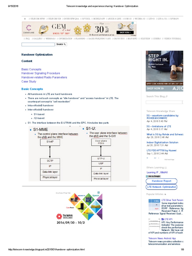 Lte Handover Optimization Pdf Lte Telecommunication Telecommunication 