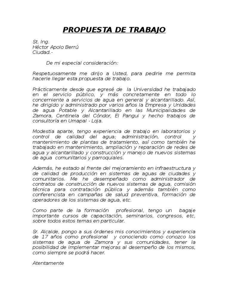 Propuesta de Trabajo | PDF