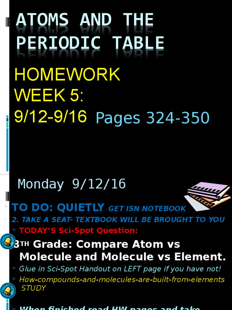 Week 5 Grade 8 Atoms and The Periodic Table | PDF | Metals | Chemical ...
