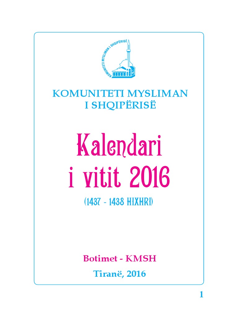 Kalendari 2016 | PDF