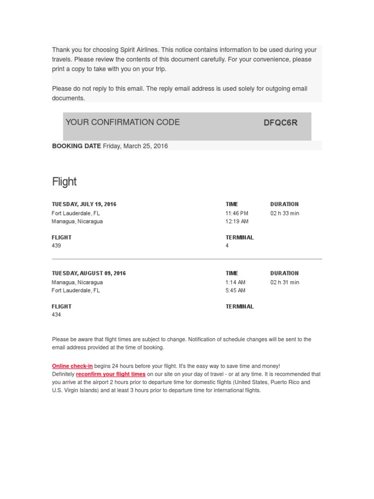 Flight: Your Confirmation Code | PDF