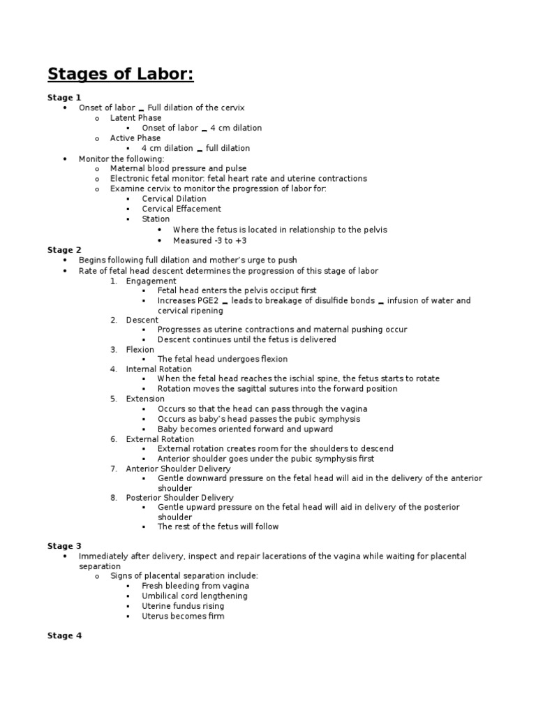 Stages and Management of Labor | PDF | Wellness