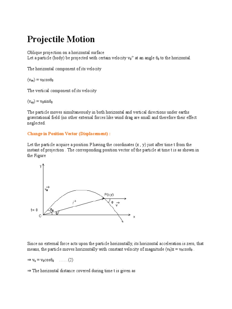 Projectile Motion | PDF | Trajectory | Acceleration