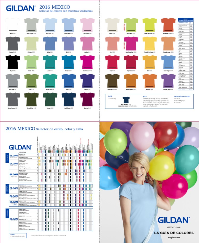 Catálogo Gildan 2025: Colores y Estilos | PDF | Verde | Color