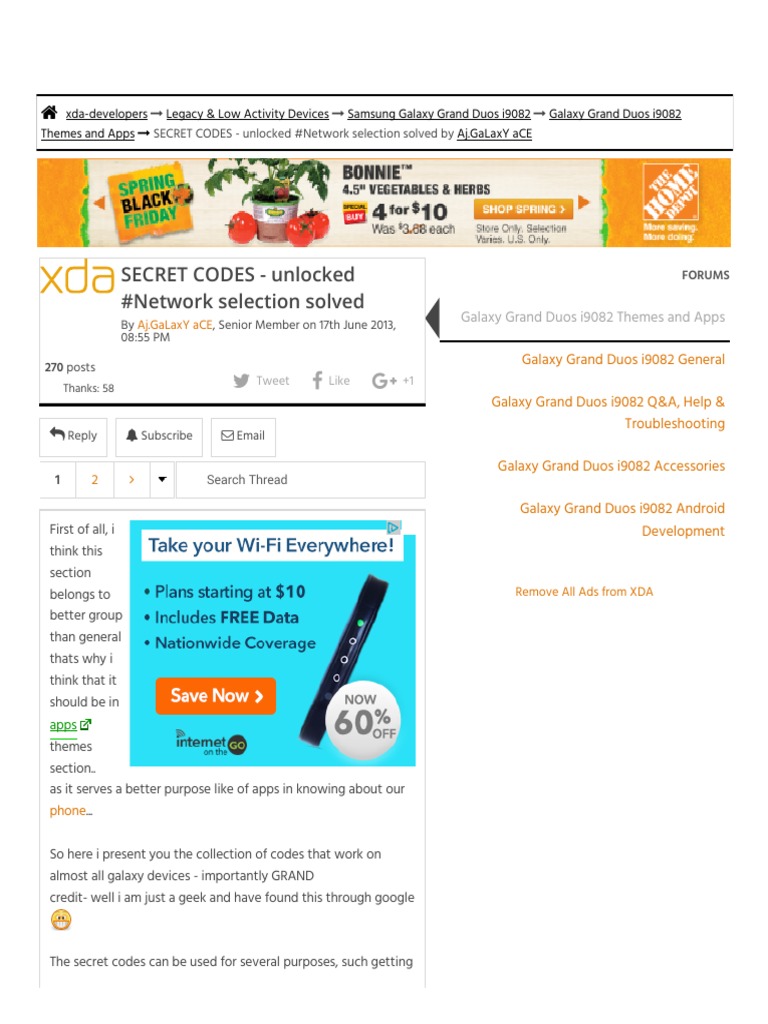 SECRET CODES - Unlocked #Network Selection S Samsung Galaxy Grand Duos ...