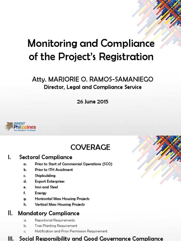 Project Compliance Monitoring | PDF | Regulatory Compliance | Corporate ...