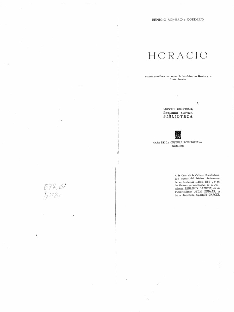 Odas de Horacio | PDF