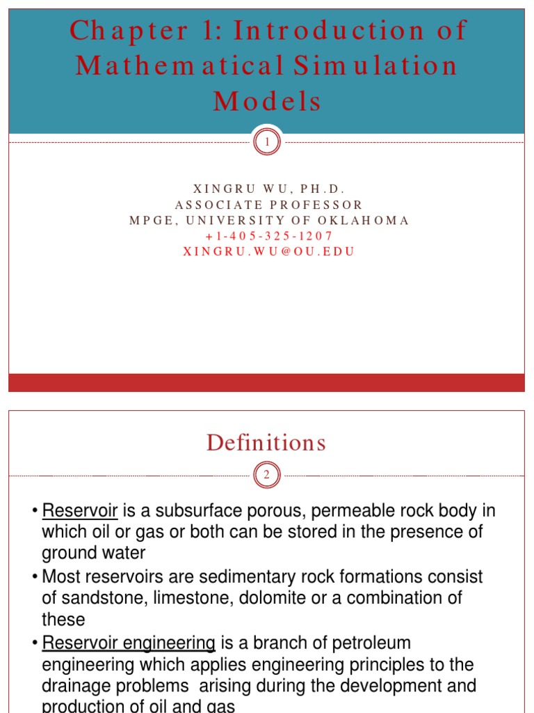 Chapter 1 Introduction of Reservoir Modeling | PDF | Petroleum ...