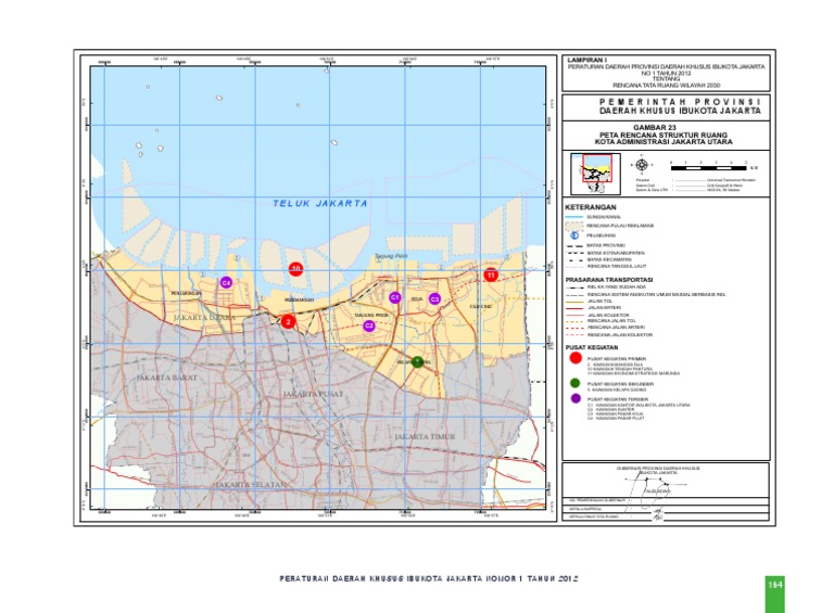Peta Tata Ruang Jakarta Utara 2030 | PDF | Geomatika | Ilmu Bumi