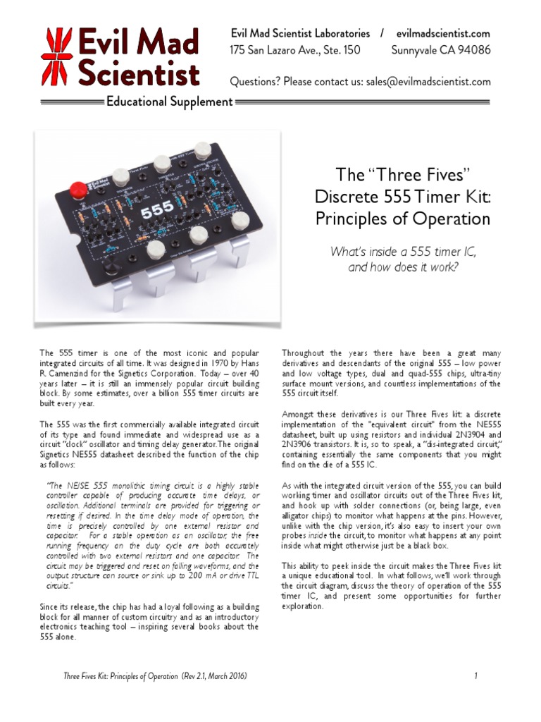 555 Principles RevB3 | PDF | Bipolar Junction Transistor | Amplifier