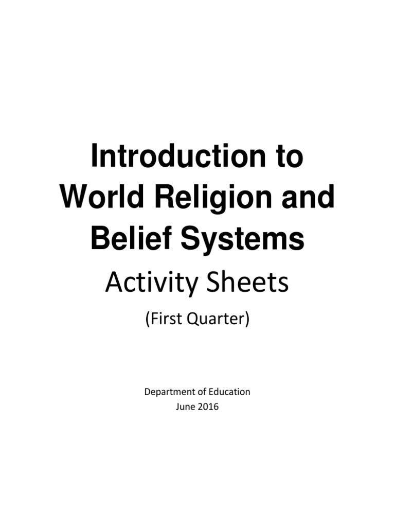 World Religions and Belief Systems Activities | PDF | Religion ...
