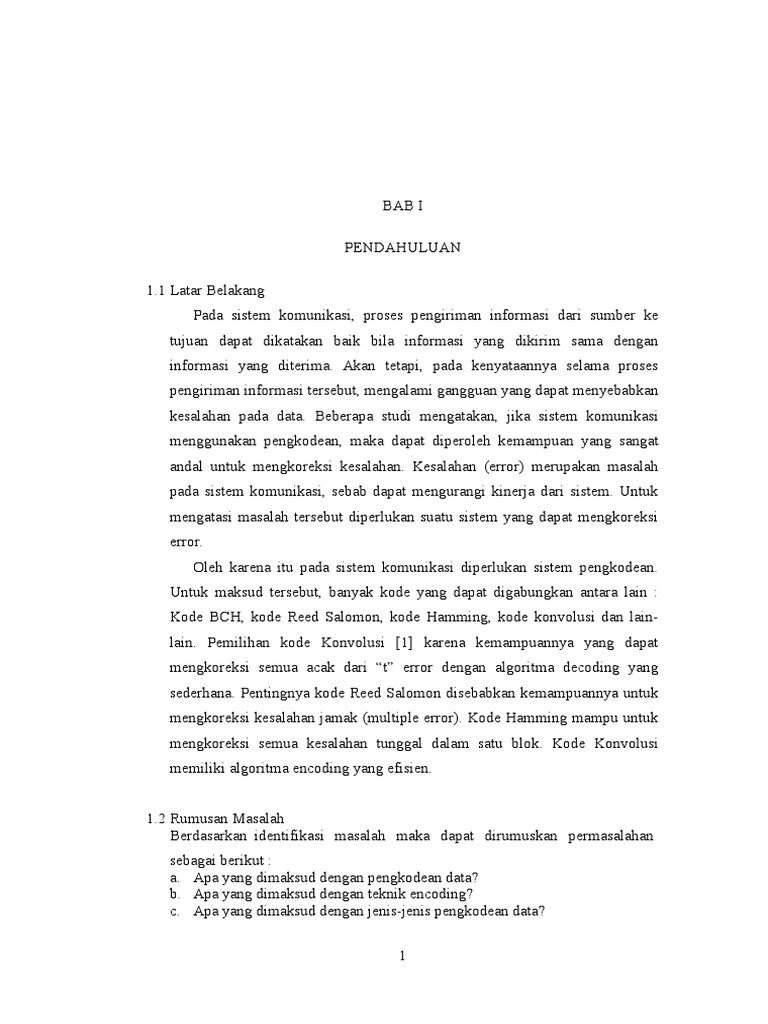 Makalah Sistem Pengkodean Data | PDF | Metode & Bahan Ajar | Teknologi & Rekayasa