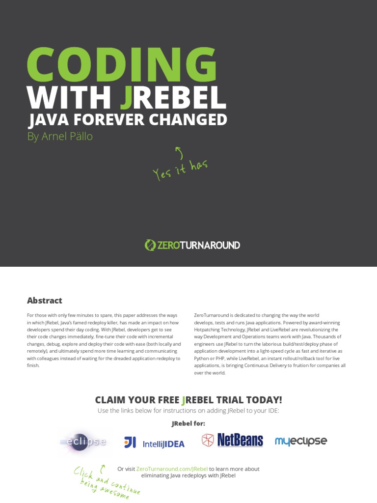 AST-0097842 Coding With JRebel | PDF | Enterprise Java Beans | Software Engineering