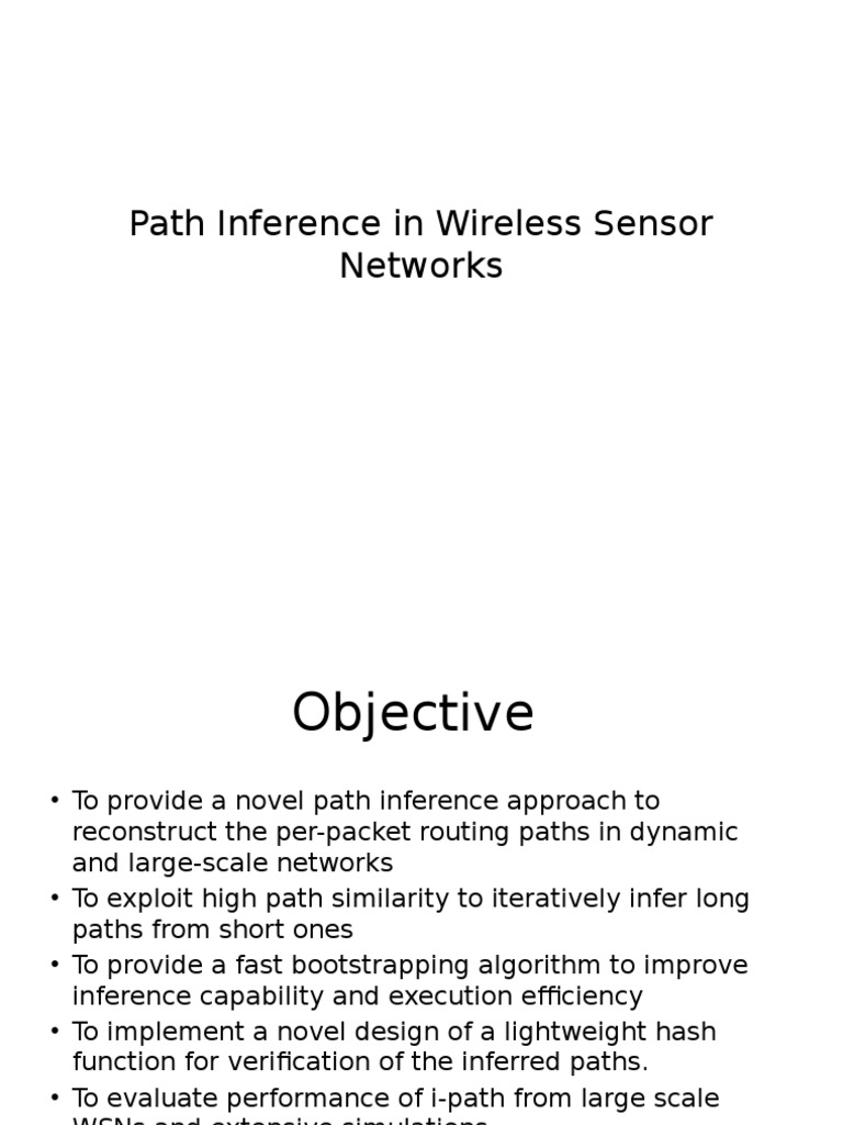 Path Inference in Wireless Sensor Networks | PDF | Routing | Areas Of Computer Science