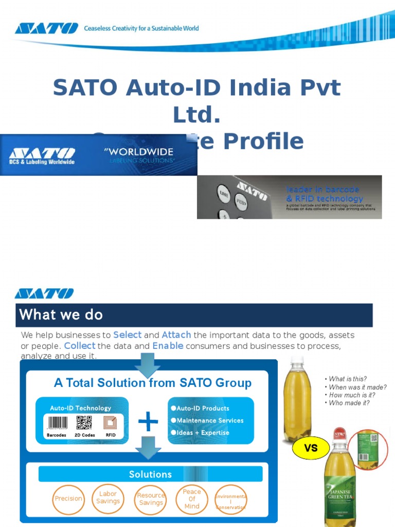 SATO Auto-ID India PVT Ltd. Corporate Profile | PDF | Barcode | Inventory