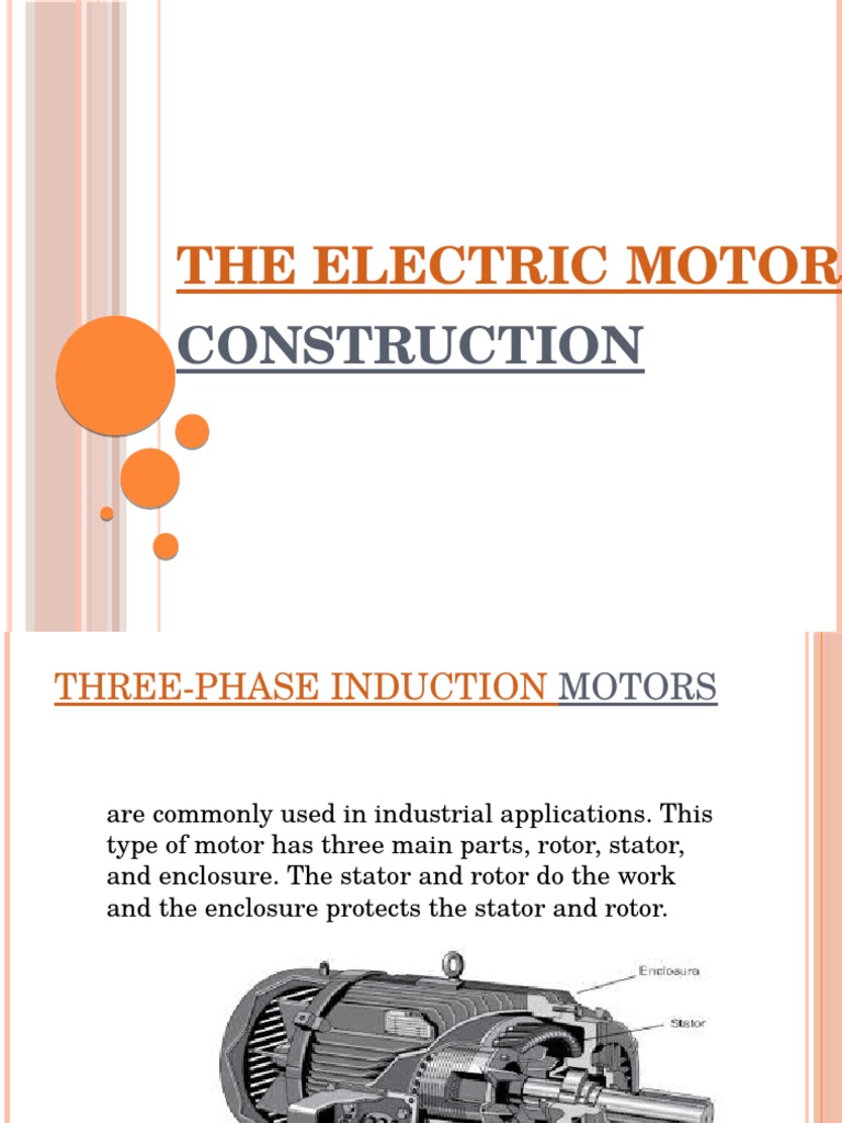 Three-Phase Induction Motor Guide | PDF | Electric Motor | Components