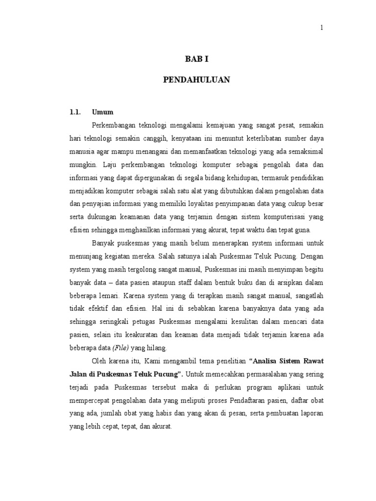 Contoh KKP Sistem Rawat Jalan | PDF