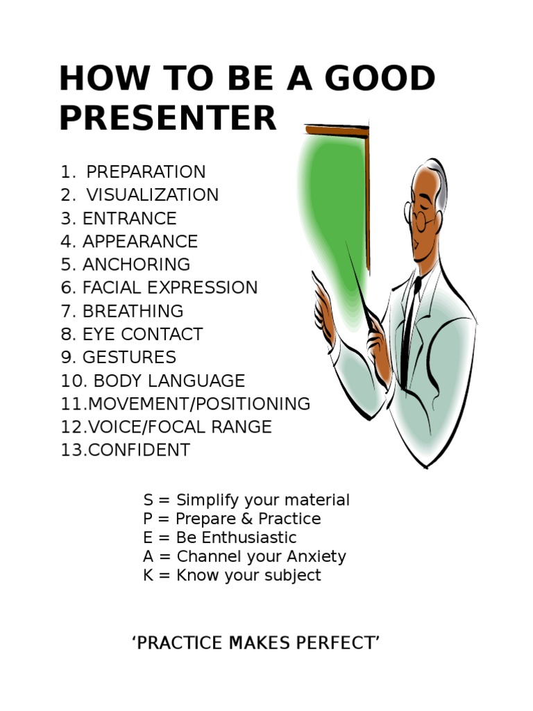 How To Be A Good Presenter | PDF