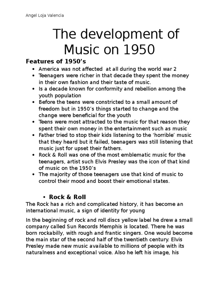 1950s Music Trends and Teen Rebellion | PDF | Rock And Roll | Rock Music