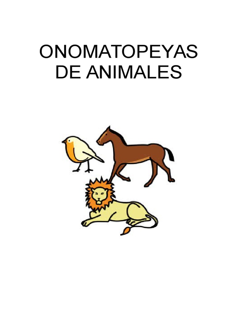 Onomatopeyas de Animales | PDF