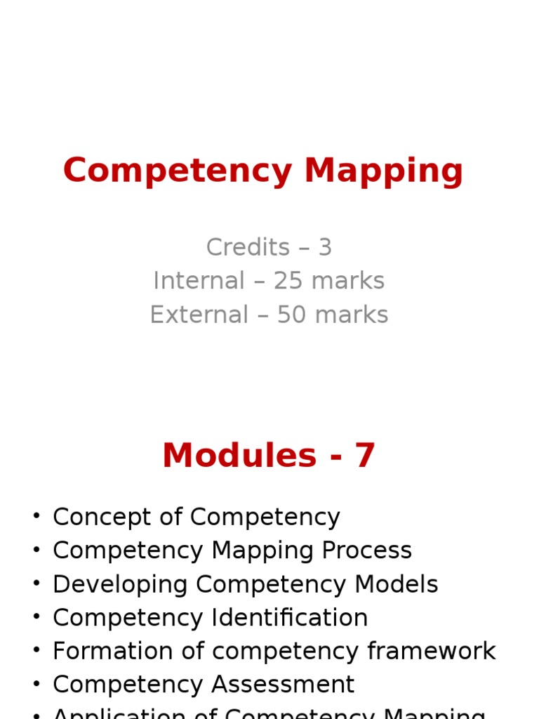 Competency Mapping Process Overview | PDF | Competence (Human Resources ...