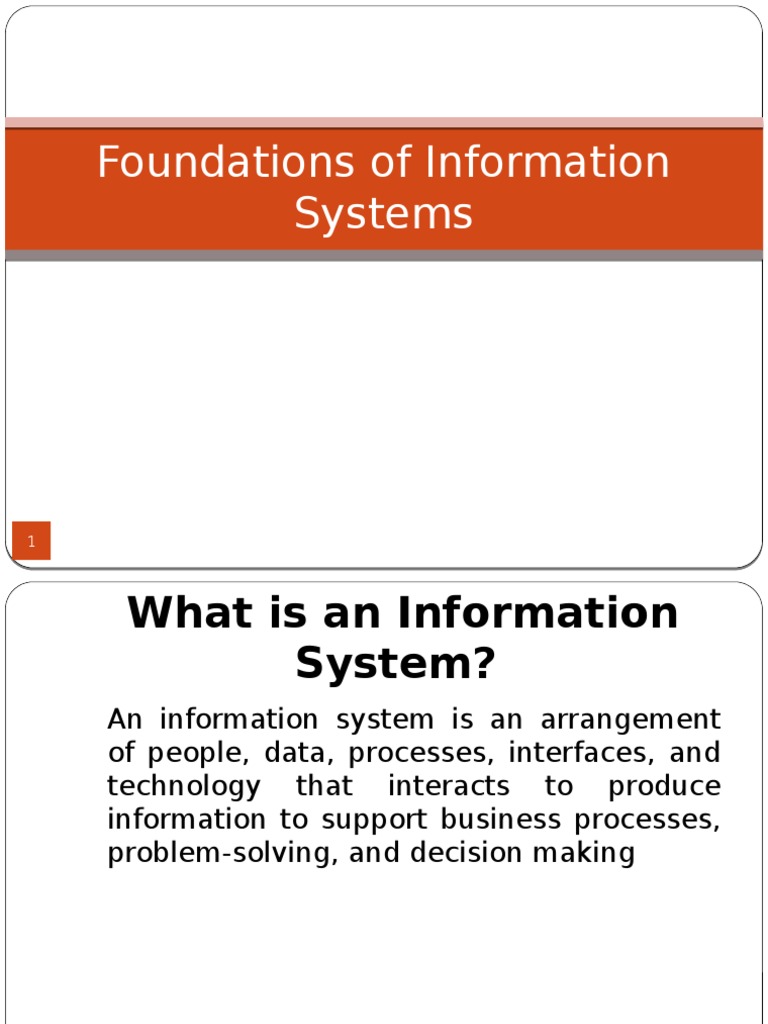 Foundations of Information Systems | PDF | Information System | Profit ...