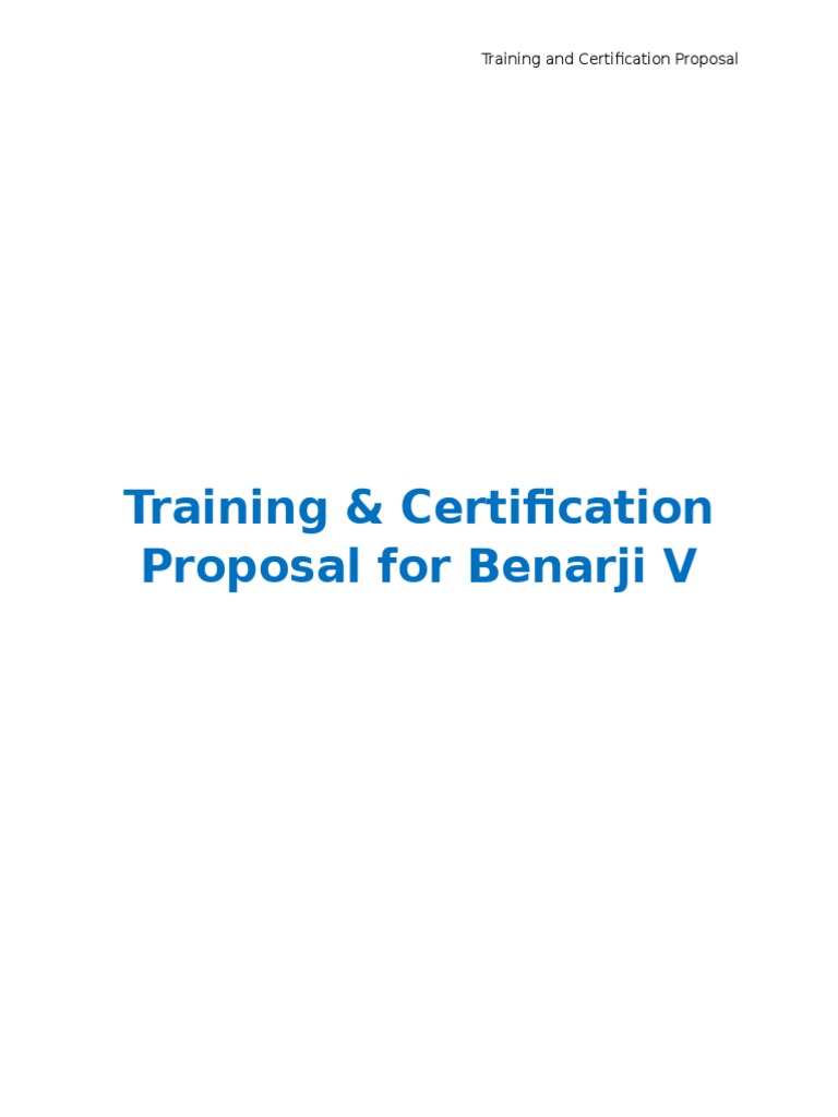 Training and Certification Proposal | PDF | Linux | Amazon Web Services
