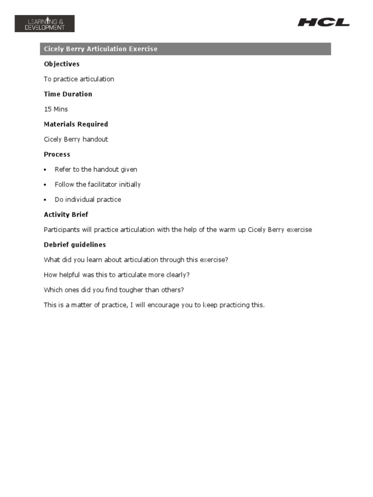 Act Cicely Berry-Fac - V1.0 - 20 Feb-13 | PDF | Self-Improvement ...