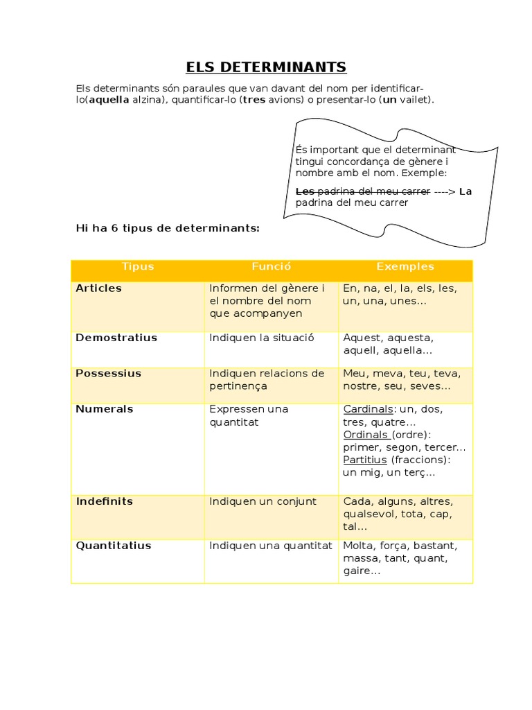 Els Determinants | PDF