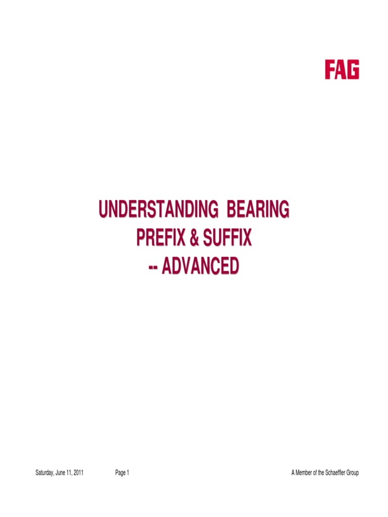 Understanding Bearing Prefix & Suffix - Advanced | PDF | Bearing ...