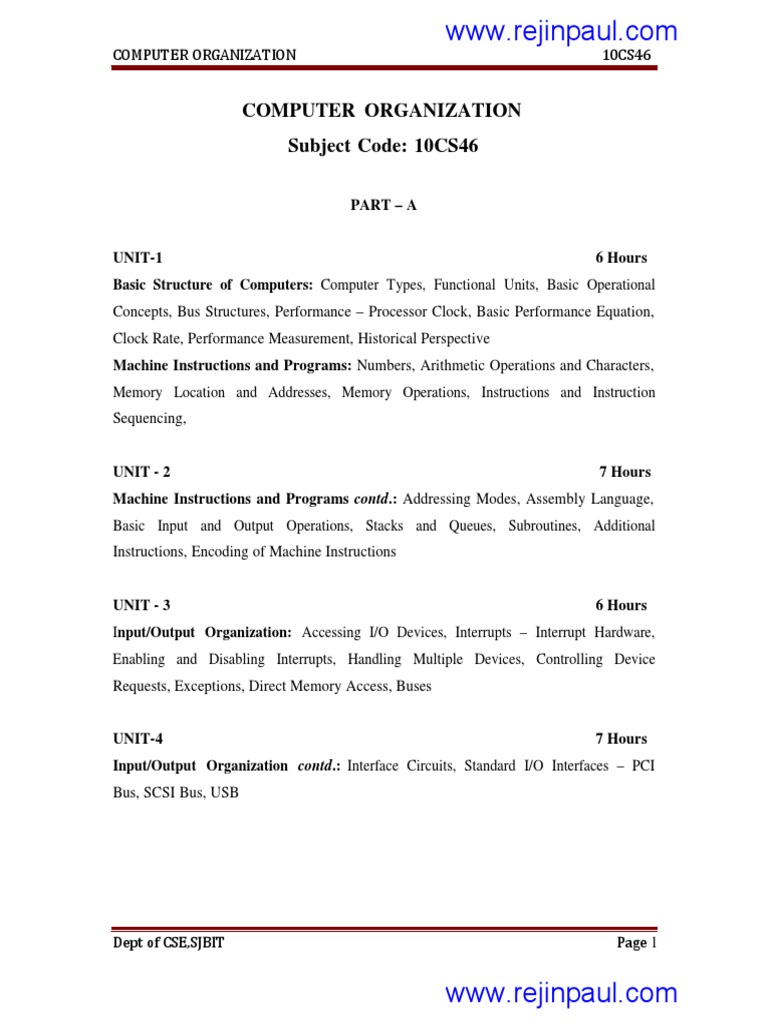 Computer Organization Notes | Download Free PDF | Instruction Set ...