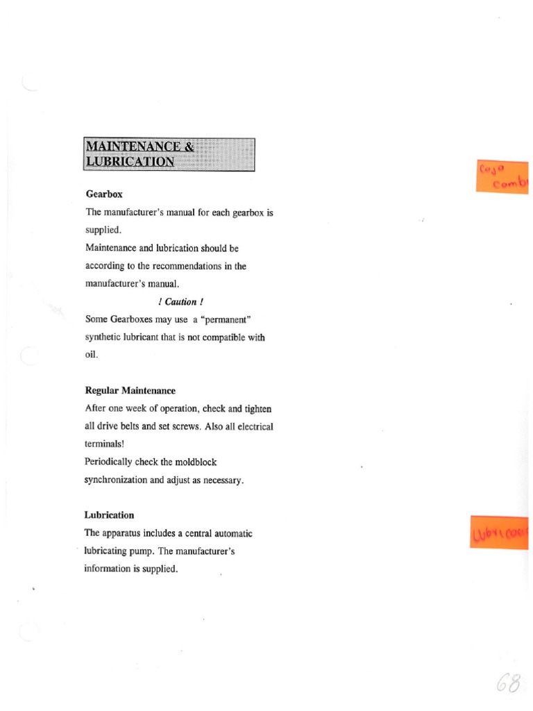 Lubricacion Corma 3020 4020 1130 | PDF