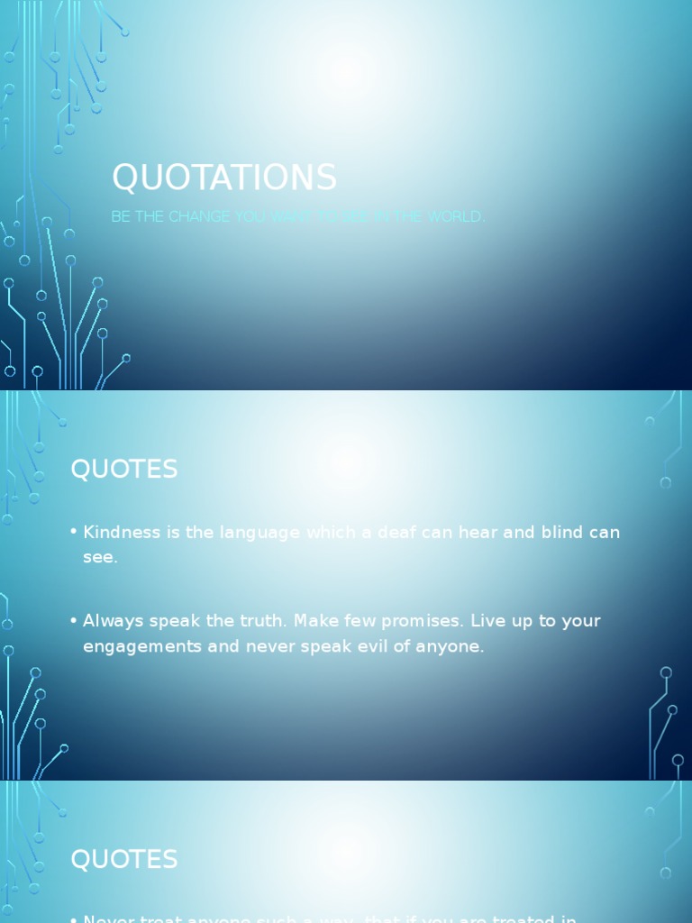 Inspiring Quotes for Positive Change | PDF | Self-Improvement